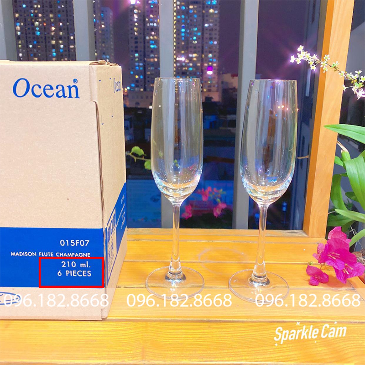 Ly uống champagne - Ly vang thủy tinh Ocean Madison Flute Champagne (Bộ ...