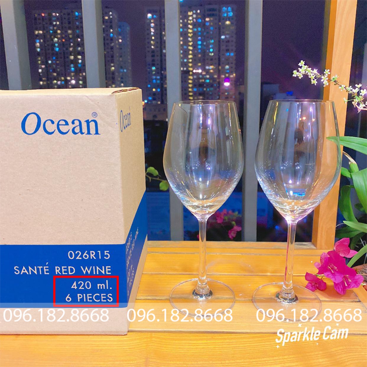 Ly uống vang đỏ 420ml - Ly rượu vang thủy tinh Ocean Sante Red Wine (Bộ ...