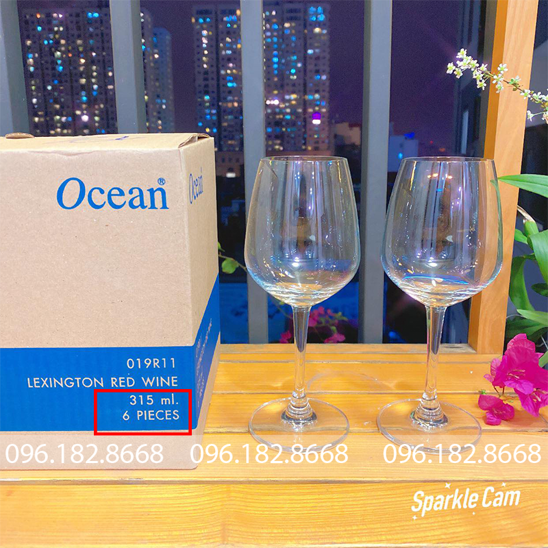 Ly rượu vang thủy tinh Ocean 315ml Lexington Red Wine (Bộ 6 ly) - Phụ kiện rượu vang cao cấp